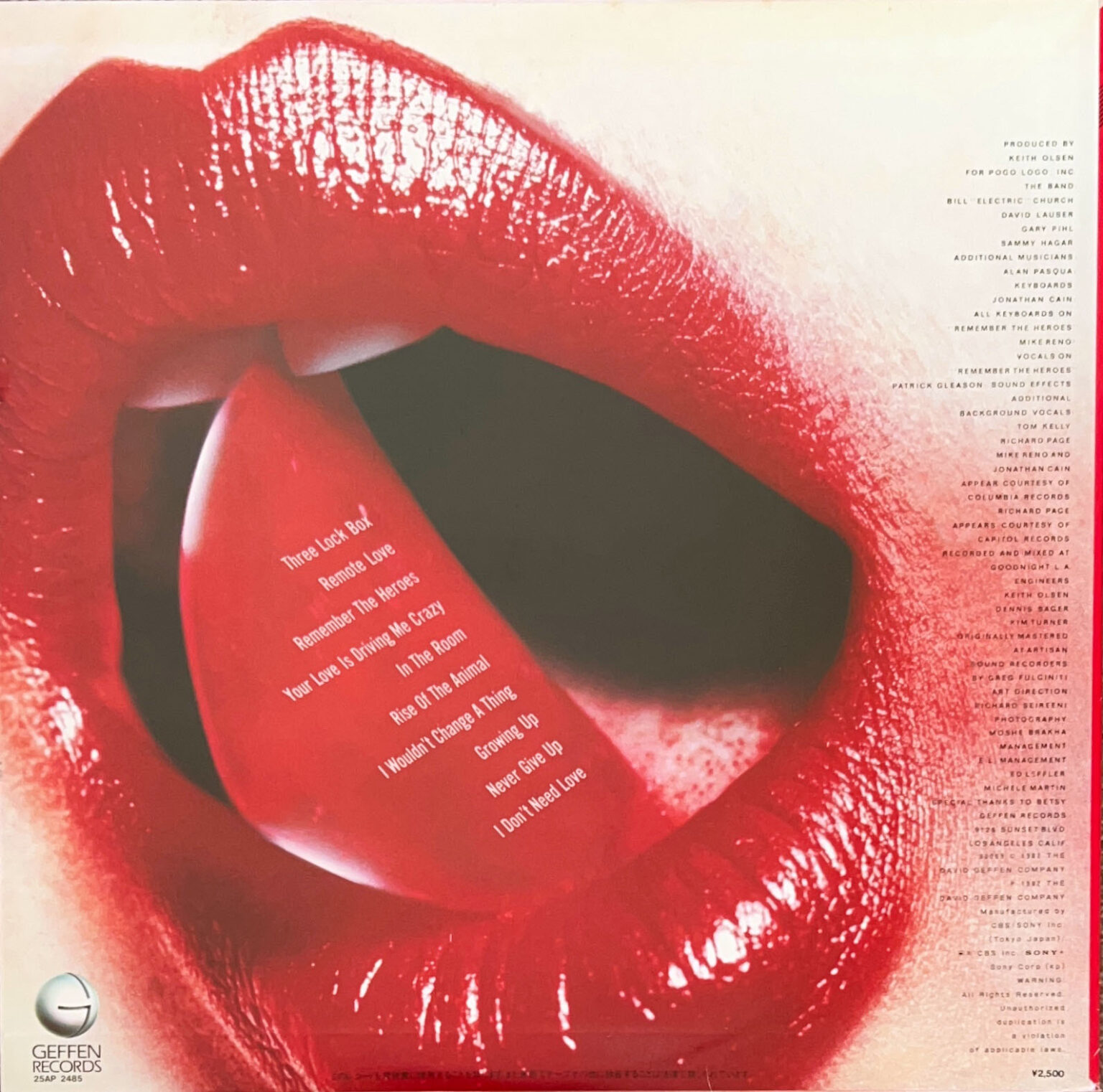 Three Lock Box / スリー・ロック・ボックス [LP] - Sammy Hagar - bar chiba Music Store