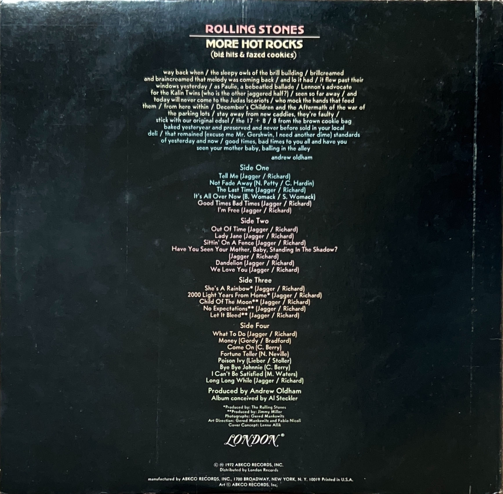 MORE HOT ROCKS / モア・ホット・ロックス [2LP] - The Rolling Stones - bar chiba ...