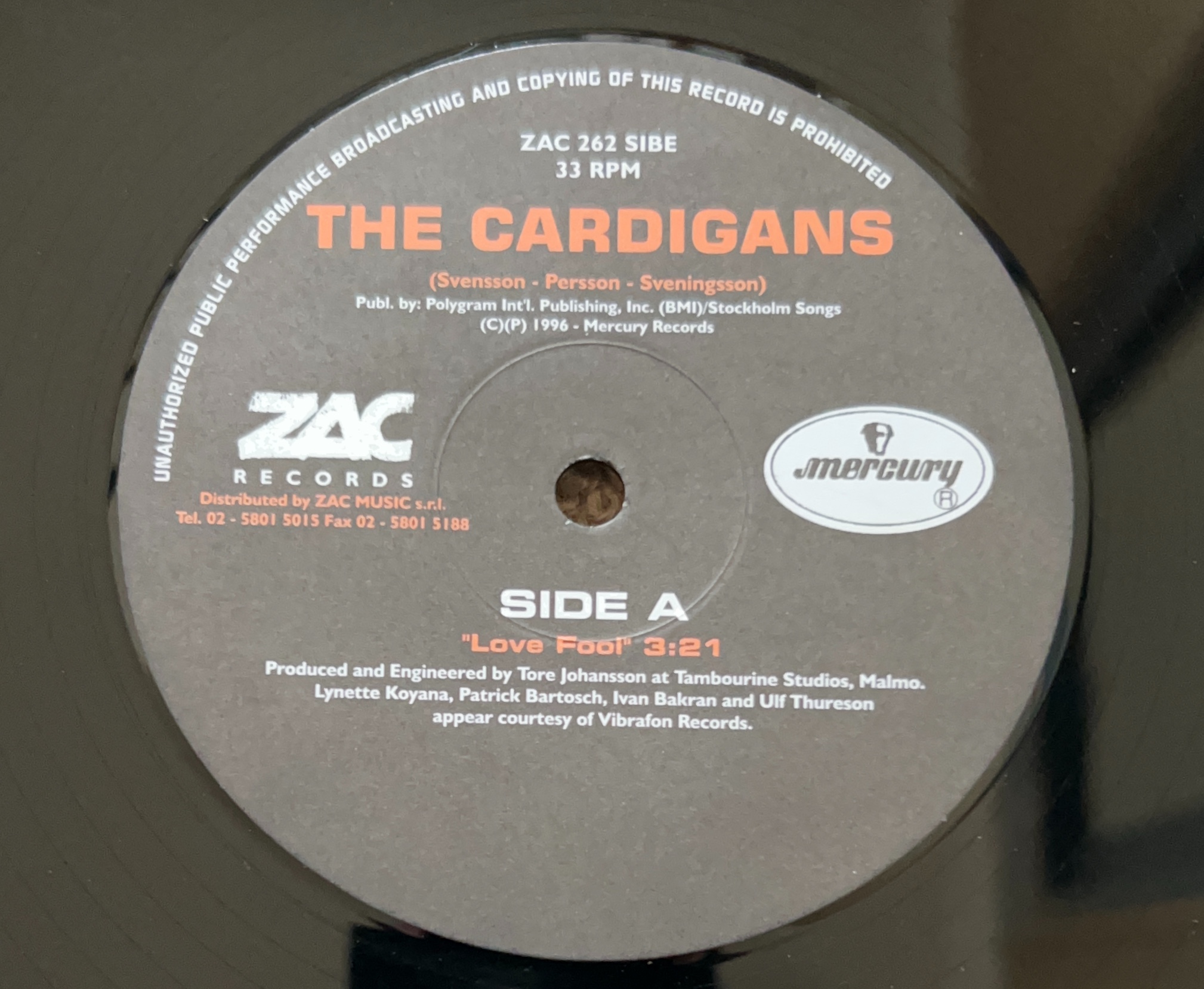 Love Fool / Carnival [12inch vinyl] - The Cardigans - bar chiba Music Store