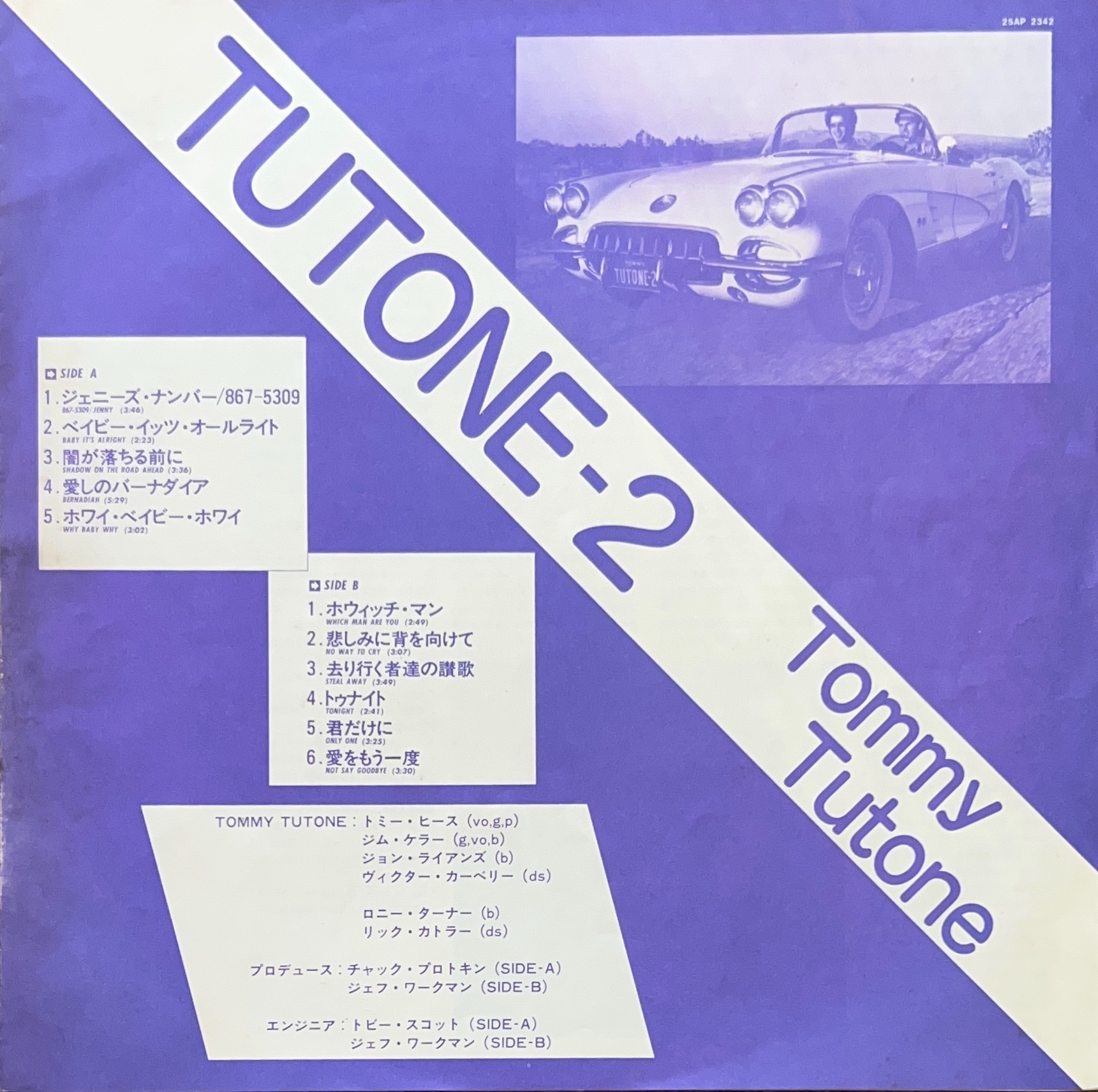 Tommy Tutone 2 [LP] - Tommy Tutone - bar chiba Music Store