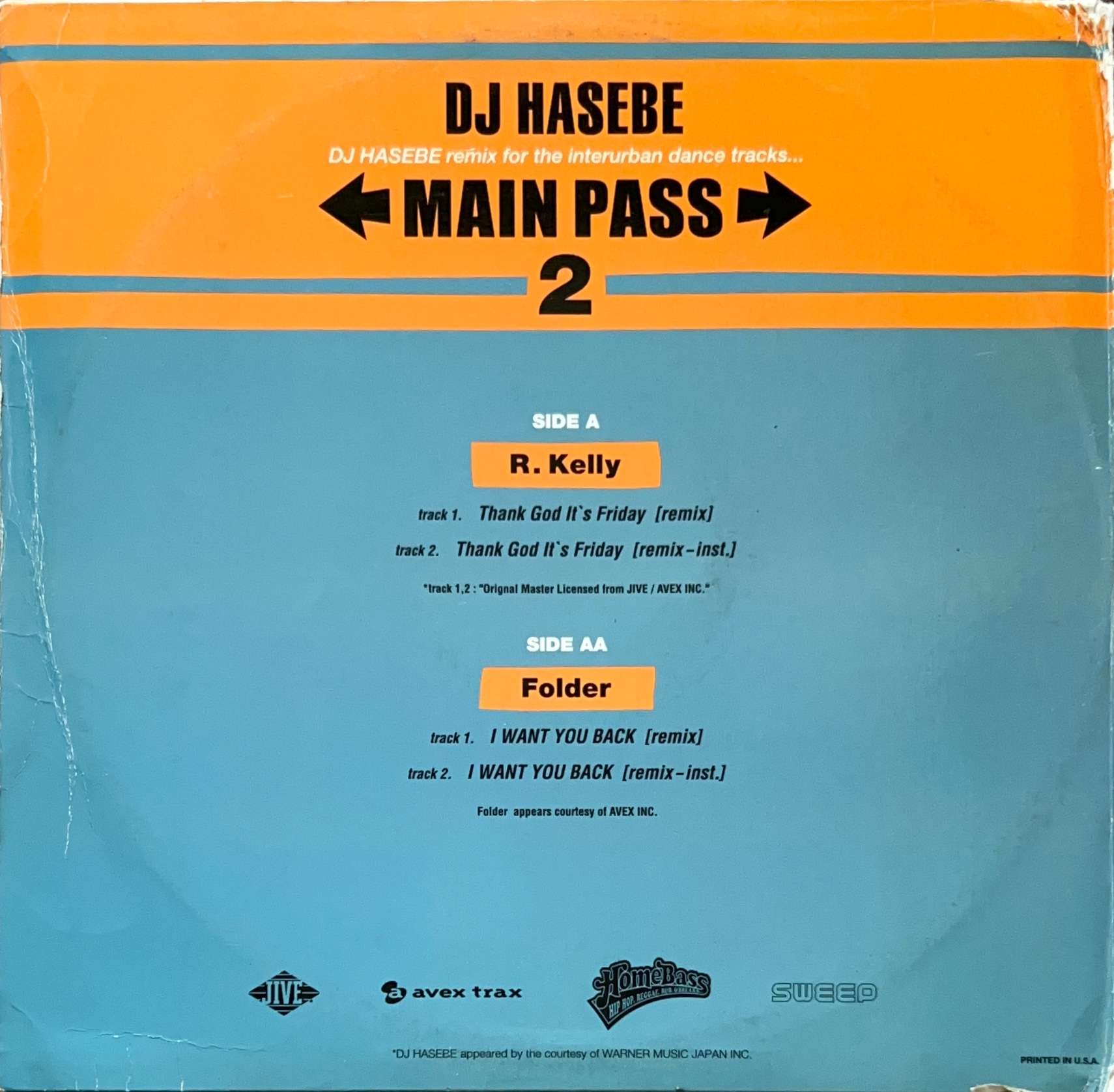 MAIN PASS 2 [12inch single] - DJ HASEBE - bar chiba Music Store