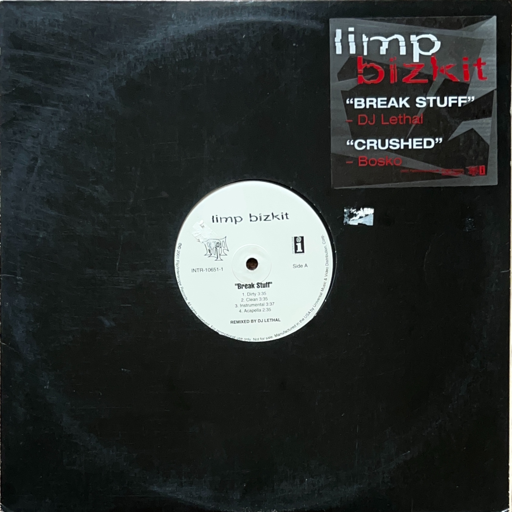 BREAK STUFF / CRUSHED [12inch vinyl] - LIMP BIZKIT - bar chiba Music Store